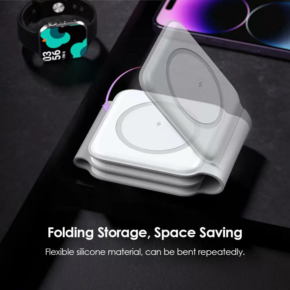 3 in 1 Magnetic Wireless Charger Folding Fast Wireless Charging Pad ...