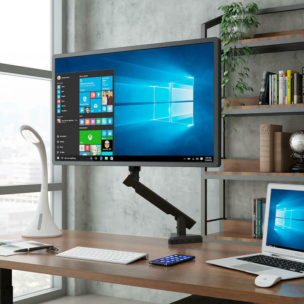 Gas Spring Monitor Arm with multifunction dock Type-C PD USB HDMI VGA ...