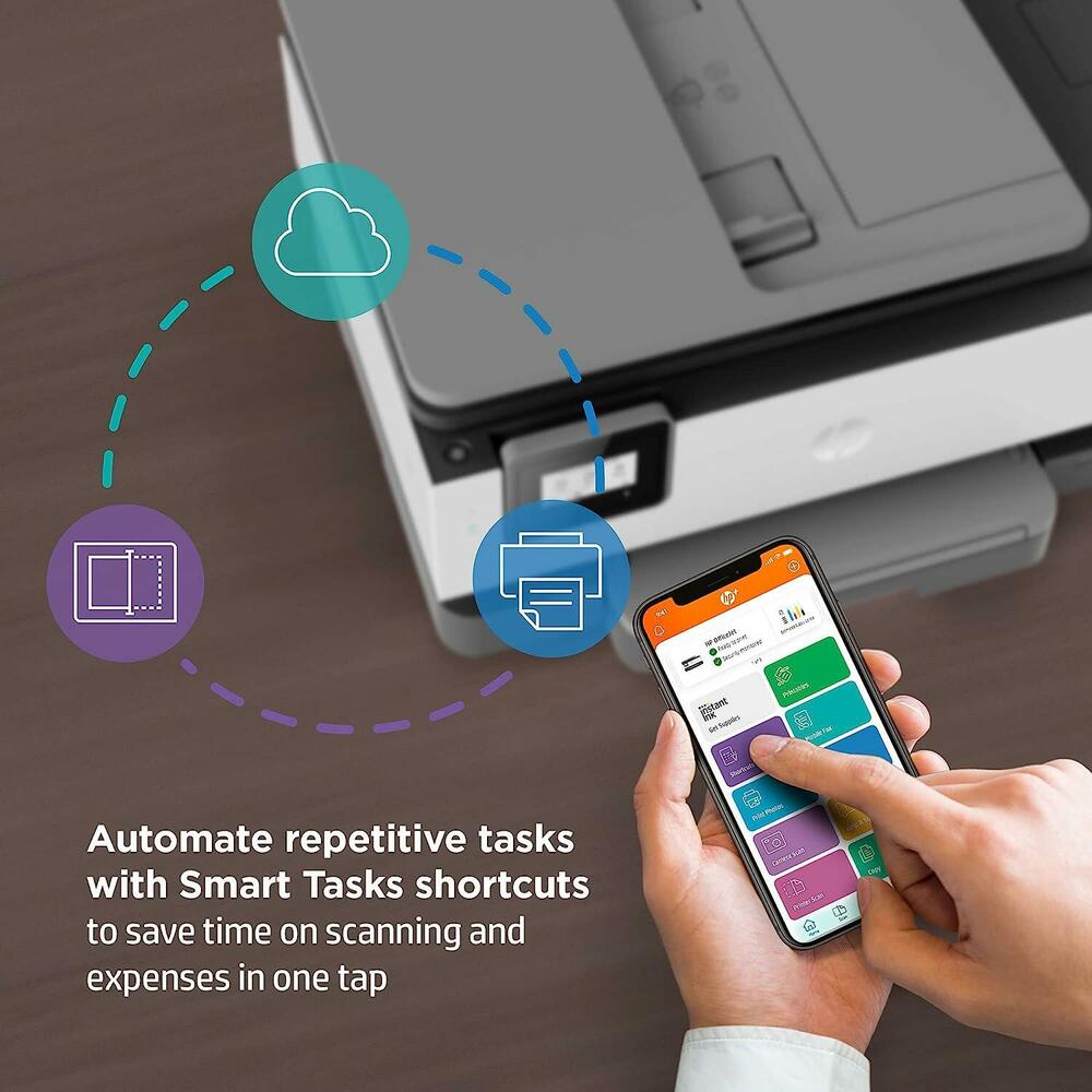 HP OfficeJet 8015e Wireless All-In-One Color Inkjet Printer with Bonus ...