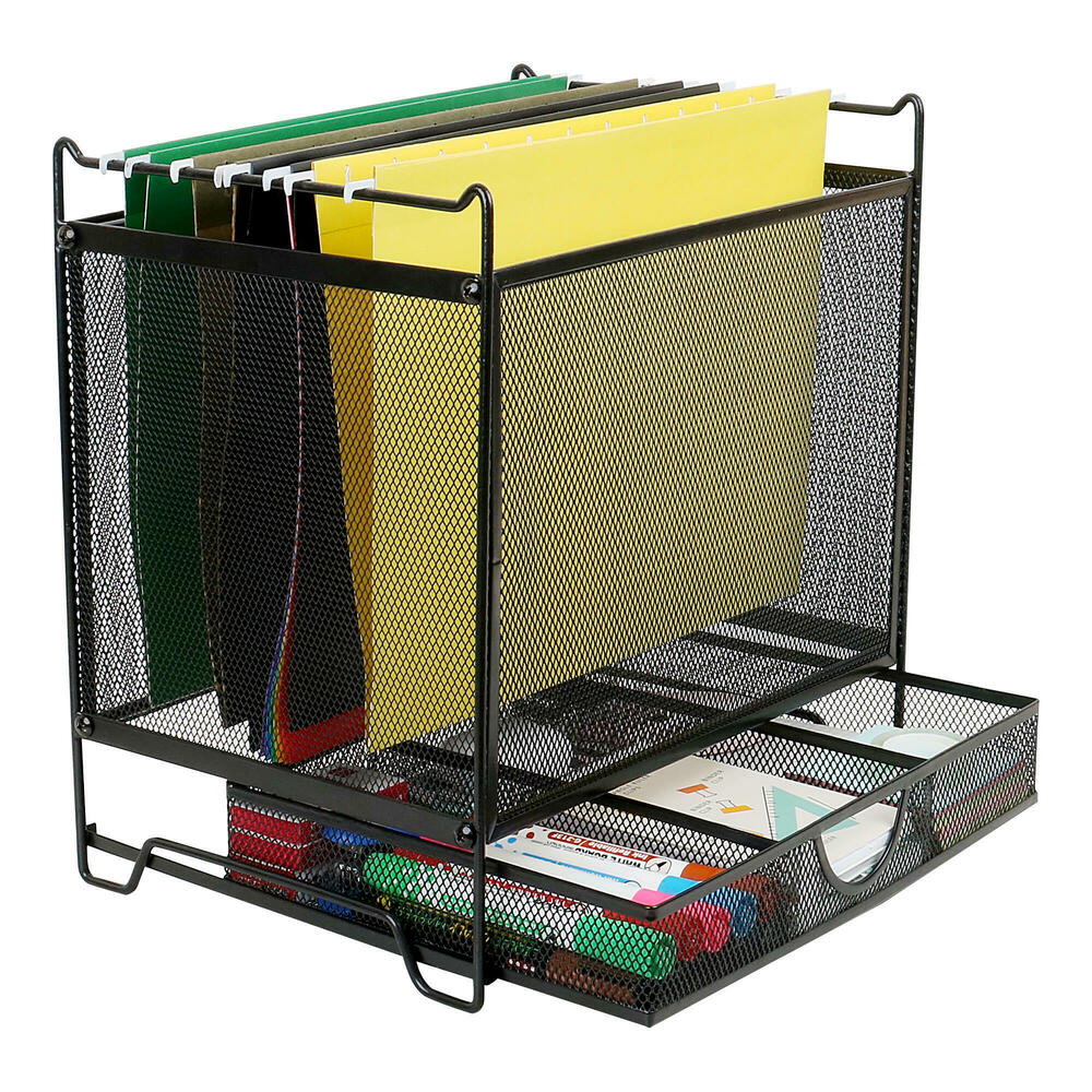 Mesh Desk File Organizer with Drawer Organizer for Letter/A4 Office ...
