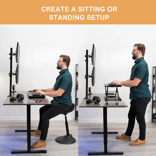 Dual Monitor Mount – Clip-On Desk Mount 13"-27"