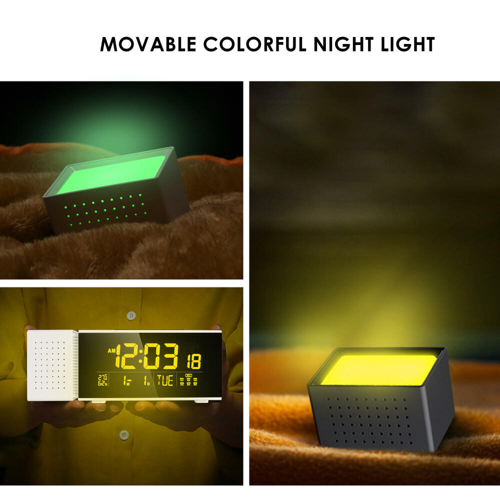 IR Human Sense Alarm Clock with Beep, FM Alarming and 7 Colors ...