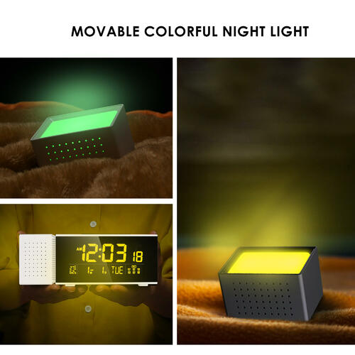 IR Human Sense Alarm Clock with Beep, FM Alarming and 7 Colors ...