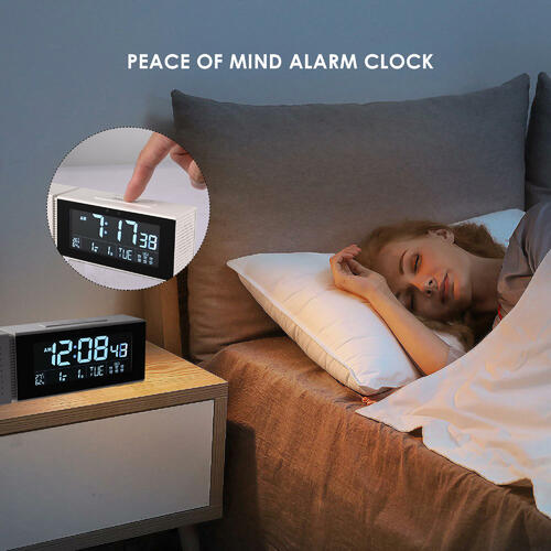 IR Human Sense Alarm Clock with Beep, FM Alarming and 7 Colors ...