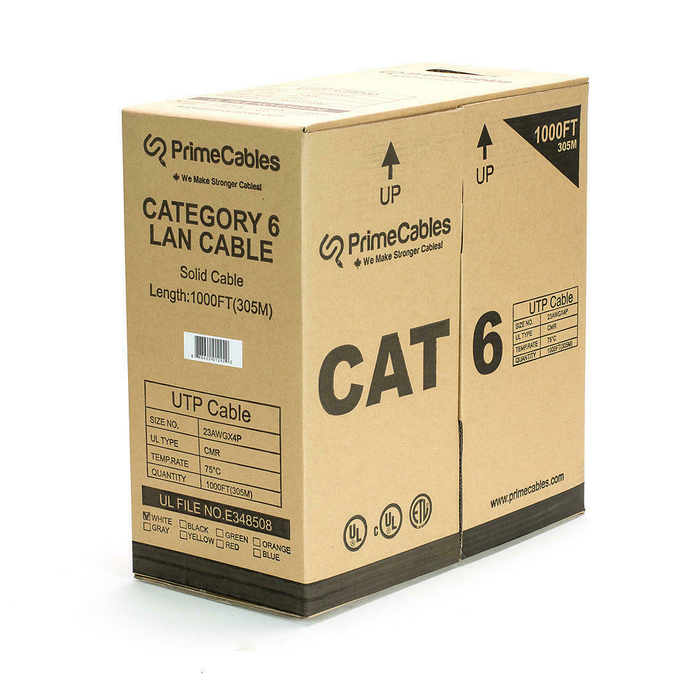 Câble Ethernet Cat6 1000 pieds 23AWG - PrimeCables