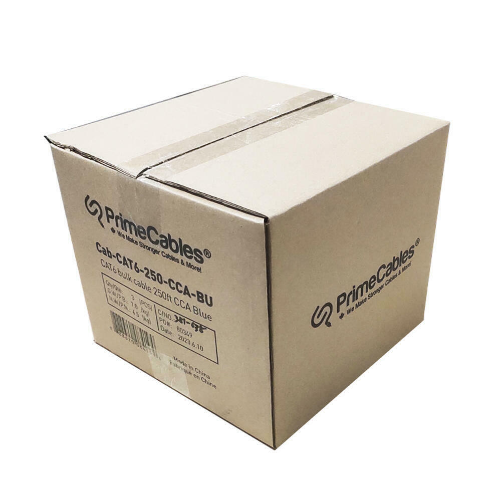 Cat6 Bulk Cable, UTP 23AWG Solid CCA Ethernet Cable, 250ft, Blue - ONLY ...