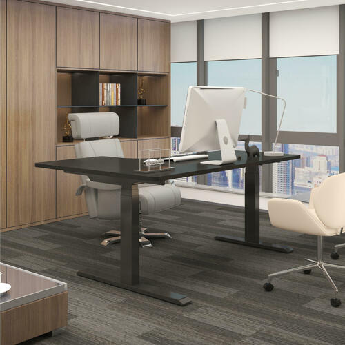 Dual-Leg Height Adjustable Electric Sit and Stand Frame for L Shape ...