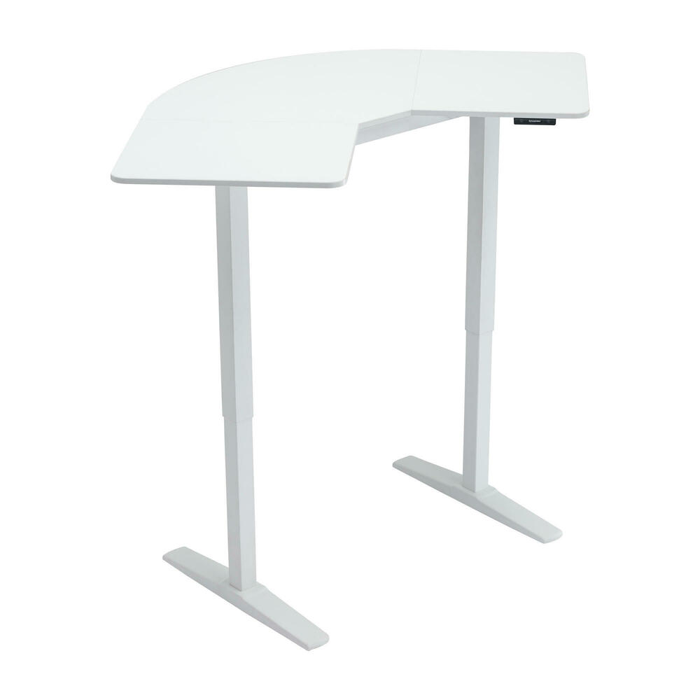 Sit Stand Corner Desk L-Shaped Electric Height Adjustable Standing Desk ...
