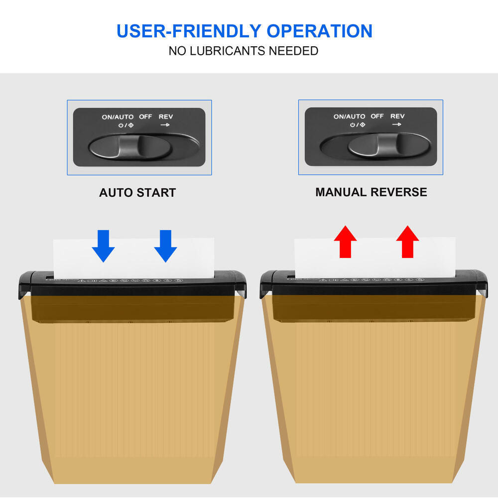 Portable Paper Shredder, 5-Sheet Strip Cut Shredder with Extendable Arm ...