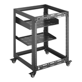 15U/12U Capacity Open Frame Server Rack with Wheels for 19" Networking ...