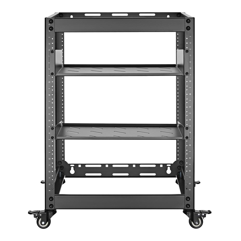 15U/12U Capacity Open Frame Server Rack with Wheels for 19" Networking ...