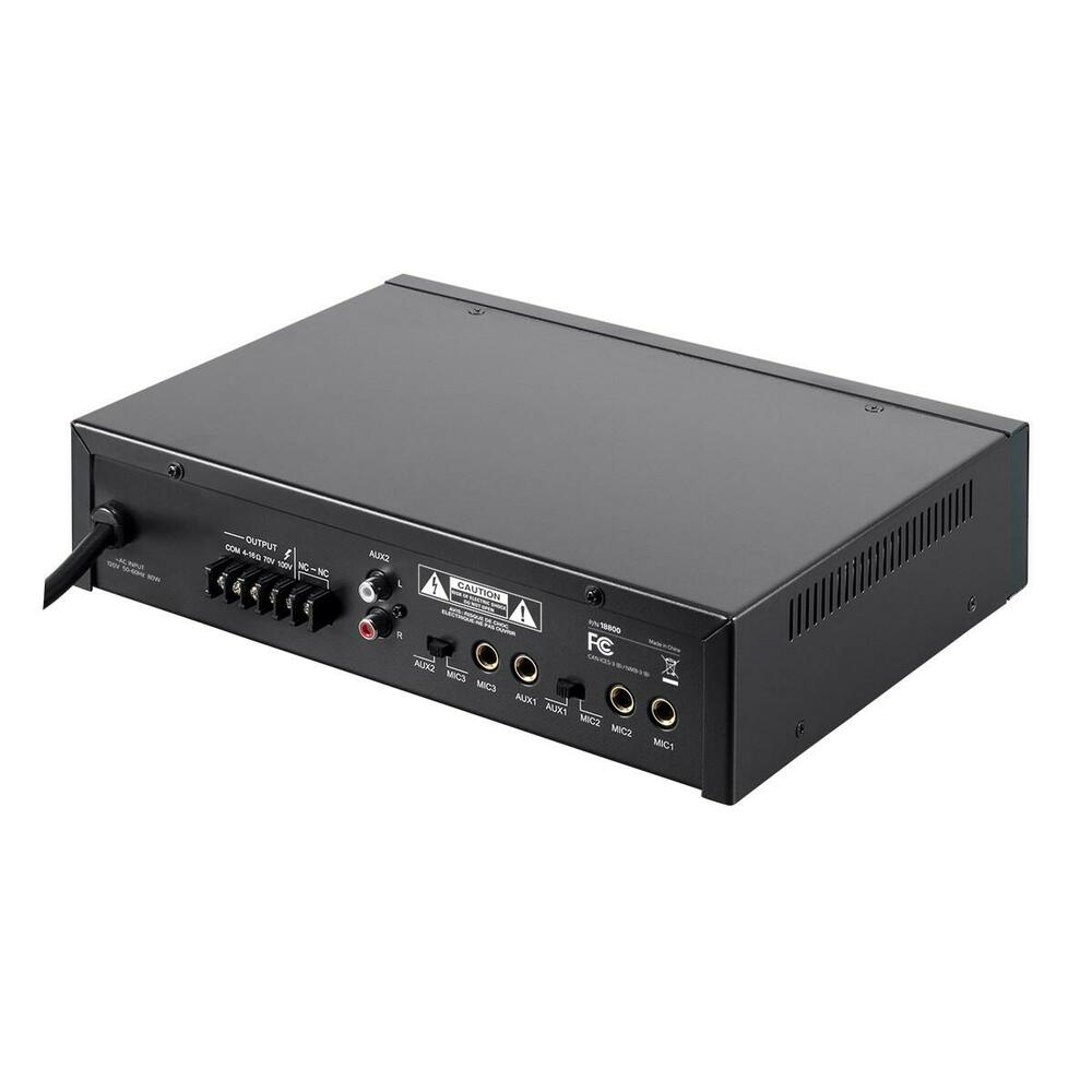 Commercial Audio 60W 3ch 100/70V Mixer Amp