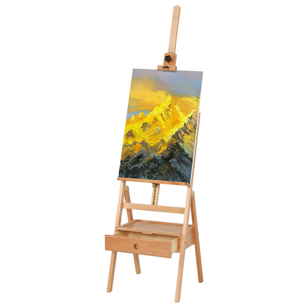 Beechwood Versatile H-Frame Studio Easels with Drawer