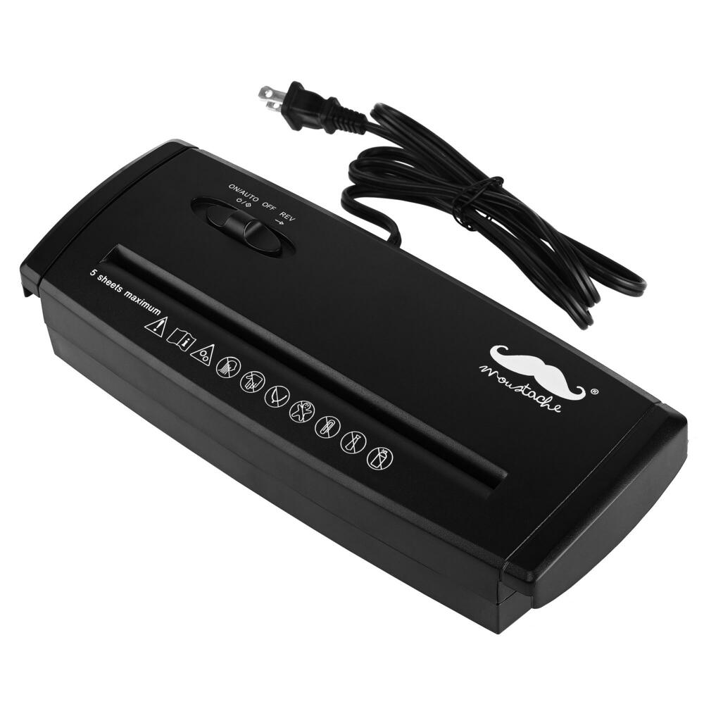 Portable Paper Shredder, 5-Sheet Strip Cut Shredder with Extendable Arm ...