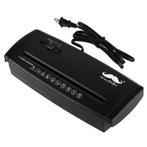 Portable Paper Shredder, 5-Sheet Strip Cut Shredder with Extendable Arm ...
