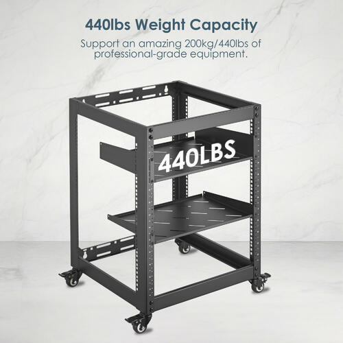 15U/12U Capacity Open Frame Server Rack with Wheels for 19" Networking ...