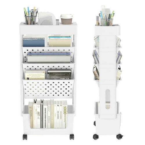 5-Tier Utility Cart - Ideal for Office & Study Storage