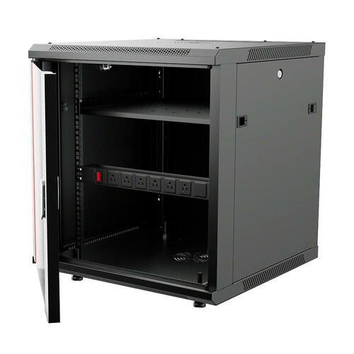 12U Server Rack Cabinet with PDU and Glass Lock Door