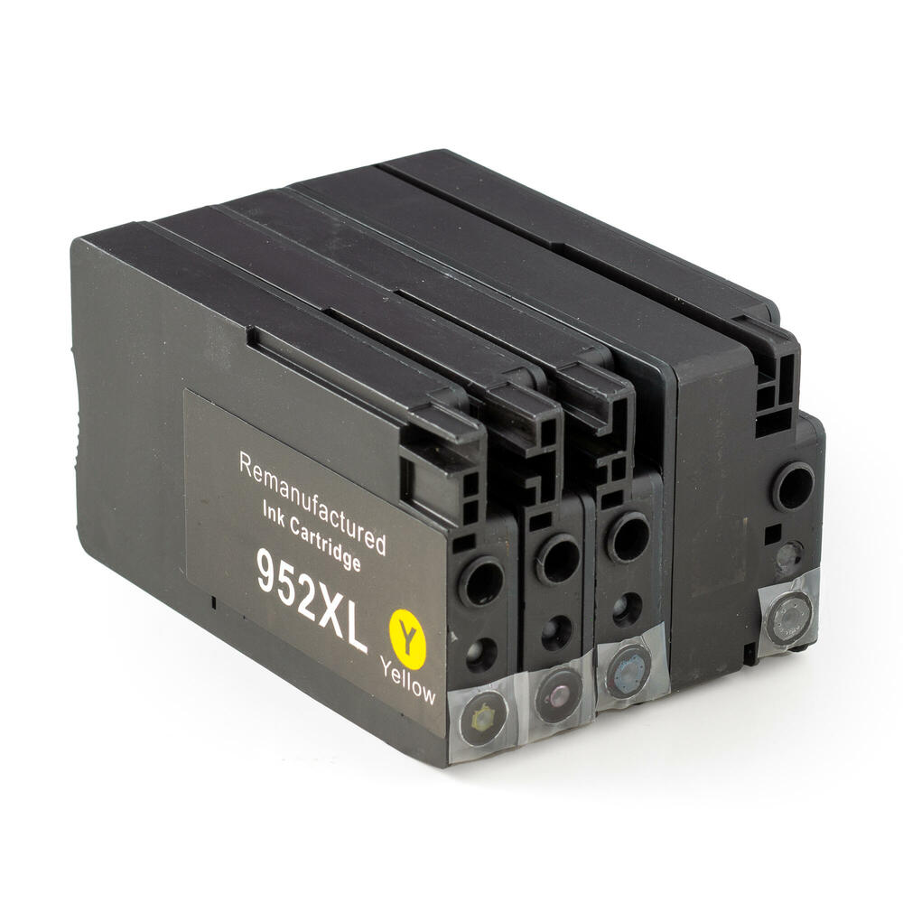 4-Pack HP 952XL Remanufactured High Yield Ink Cartridges