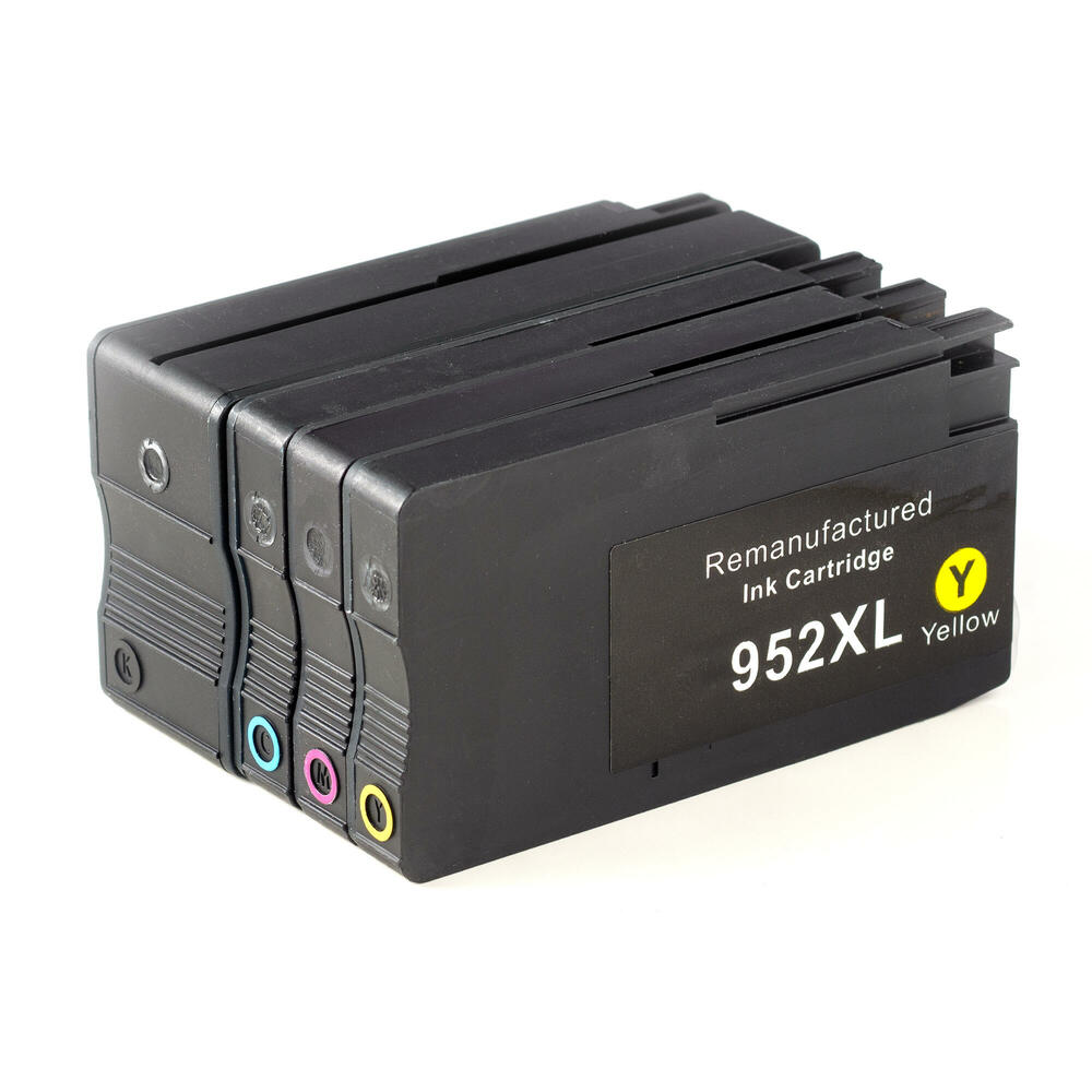4-Pack HP 952XL Remanufactured High Yield Ink Cartridges