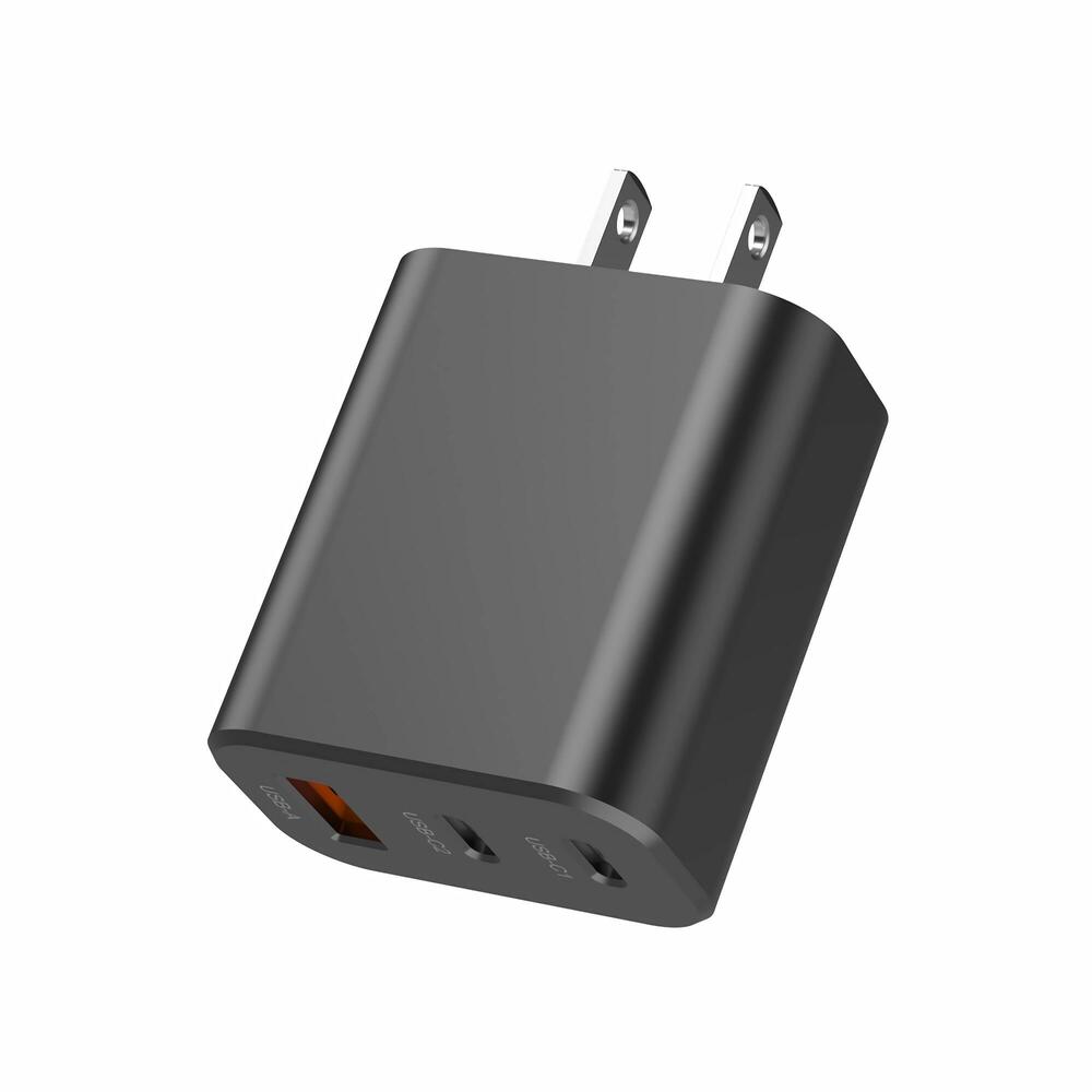 30W Ultra Compact GaN III USB Charger, 3 Port Fast Charging Block 2 USB ...