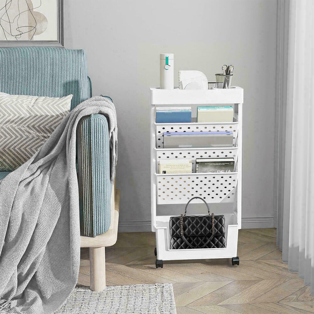 5-Tier Utility Cart - Ideal for Office & Study Storage