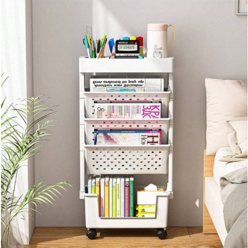 5-Tier Utility Cart - Ideal for Office & Study Storage
