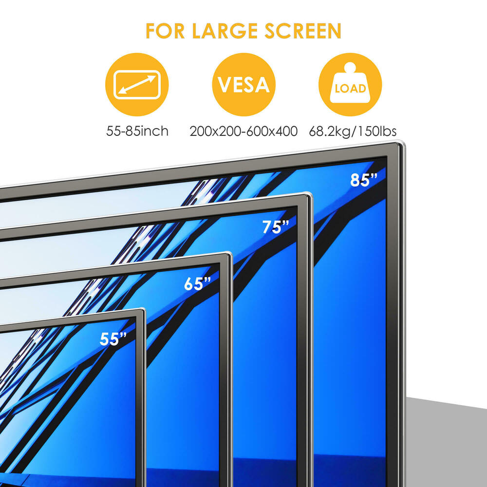 Motorized Versatile Professional Heavy Duty TV Mobile Cart for 55"-85 ...