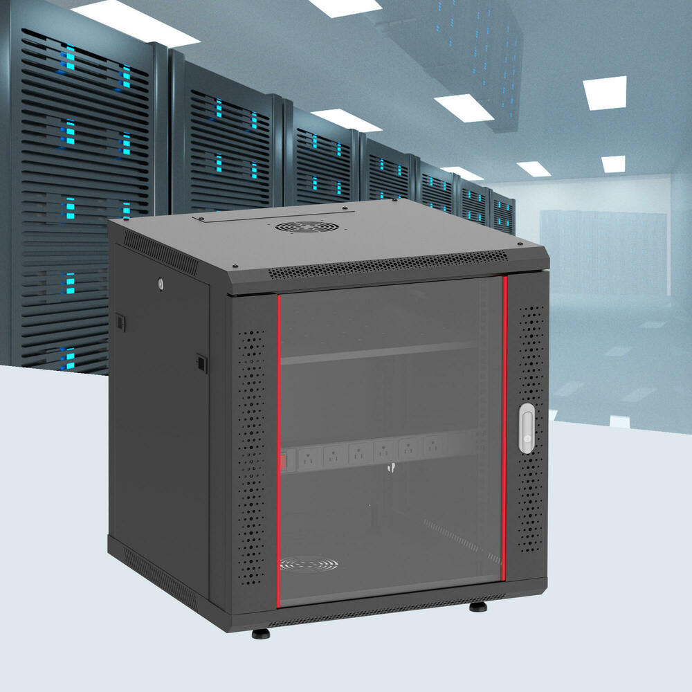 Armoire rack serveur 12U avec PDU, 23,6" de profondeur, porte ...