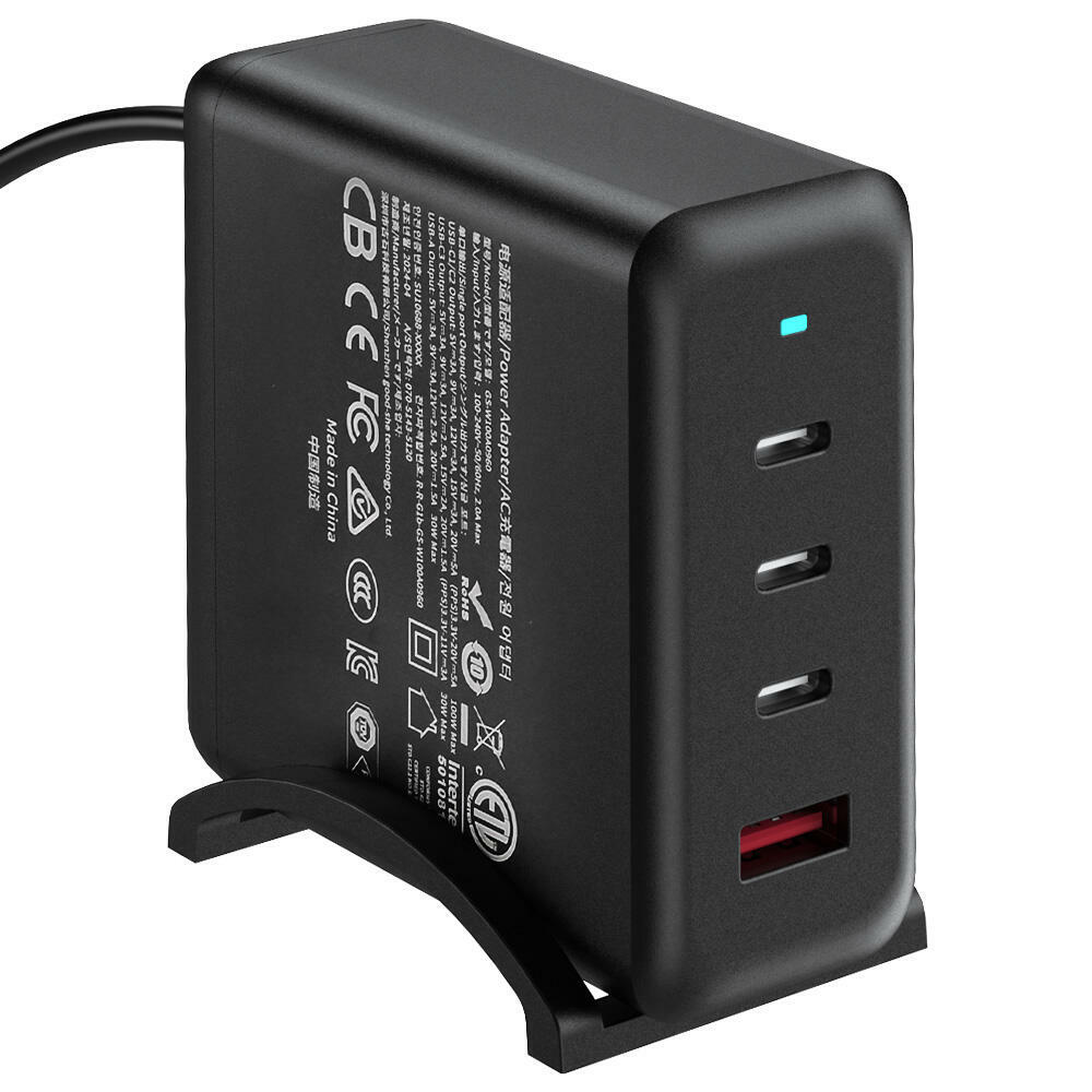 100W GaN 1A+3C USB Desktop Charger 4 Ports USB C Charging Station ...