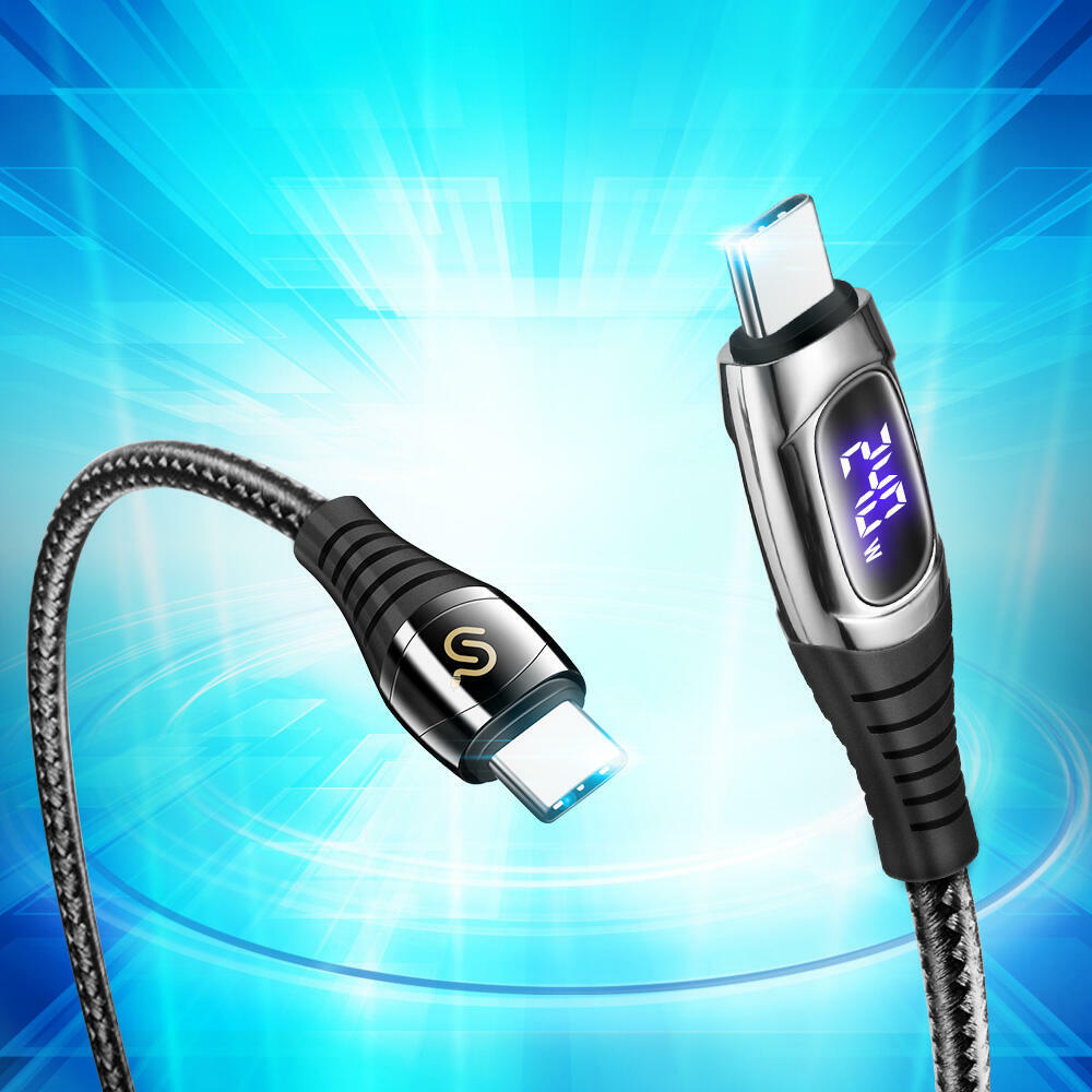 240W(EPR) Fast Charging USB C to USB C Cable with LED Display, Nylon ...