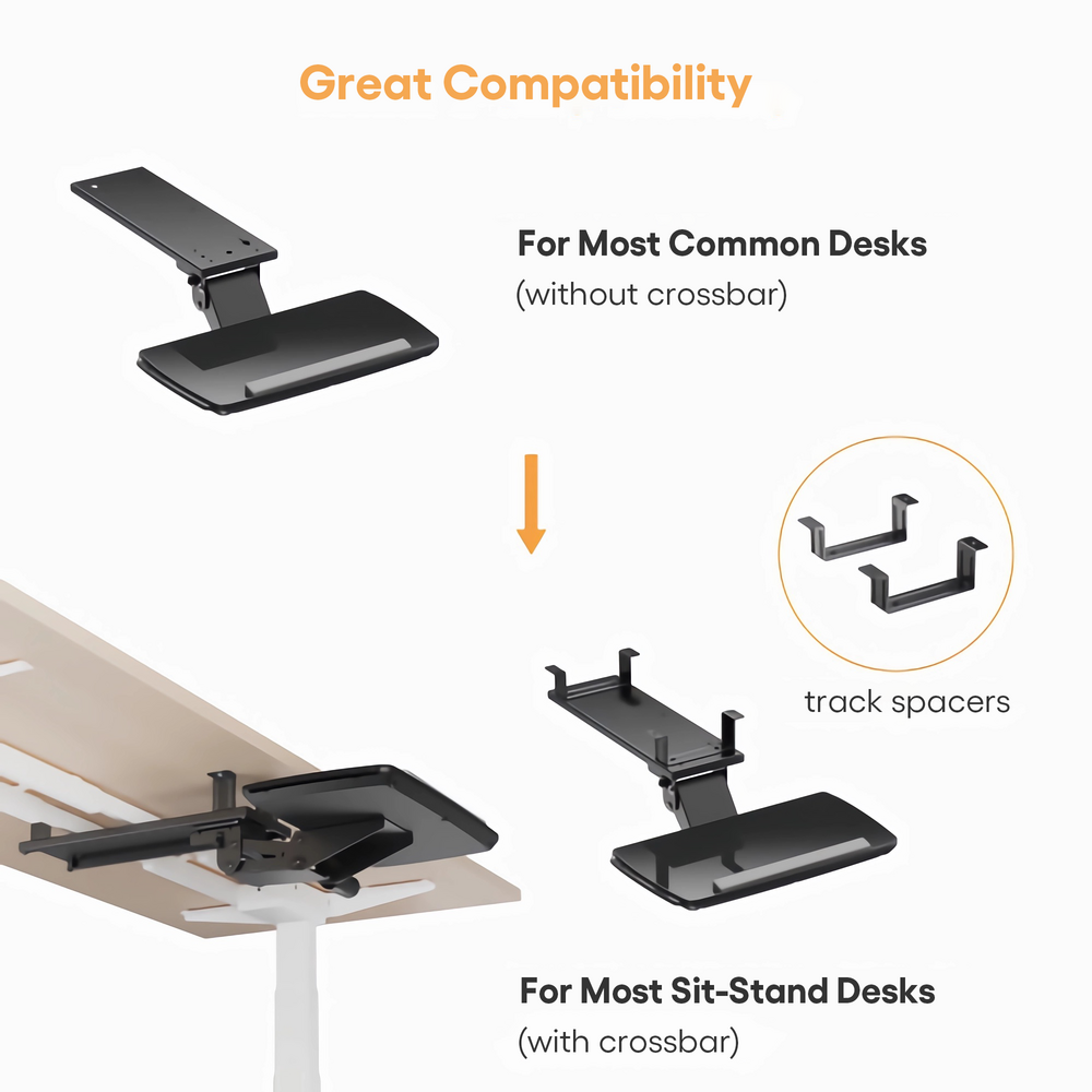 Ergonomic Adjustable Computer Keyboard & Mouse Tray