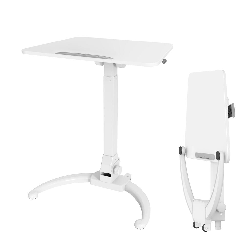 Height Adjustable Mobile Sit Stand Desk for Laptop - PrimeCables