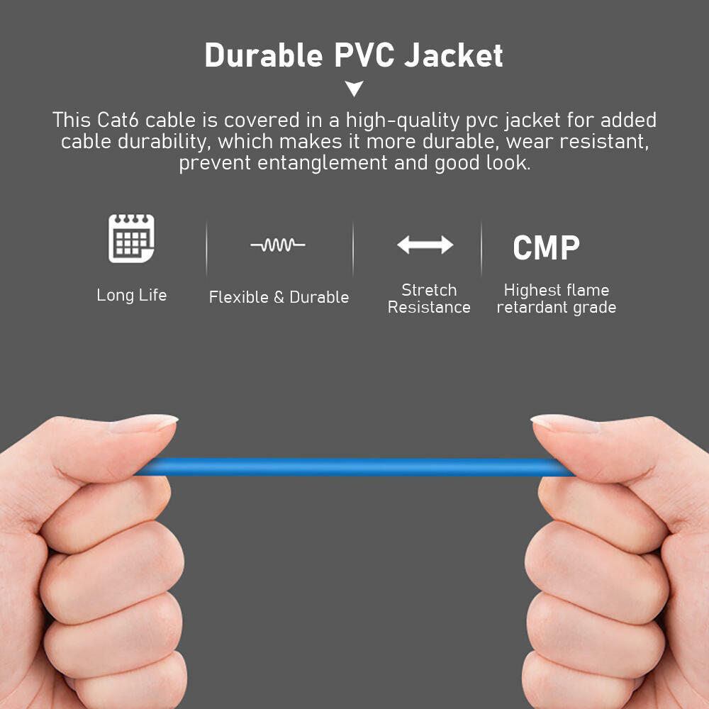 500ft Cat6 Ethernet Cable, CMP Rated, Blue - PrimeCables