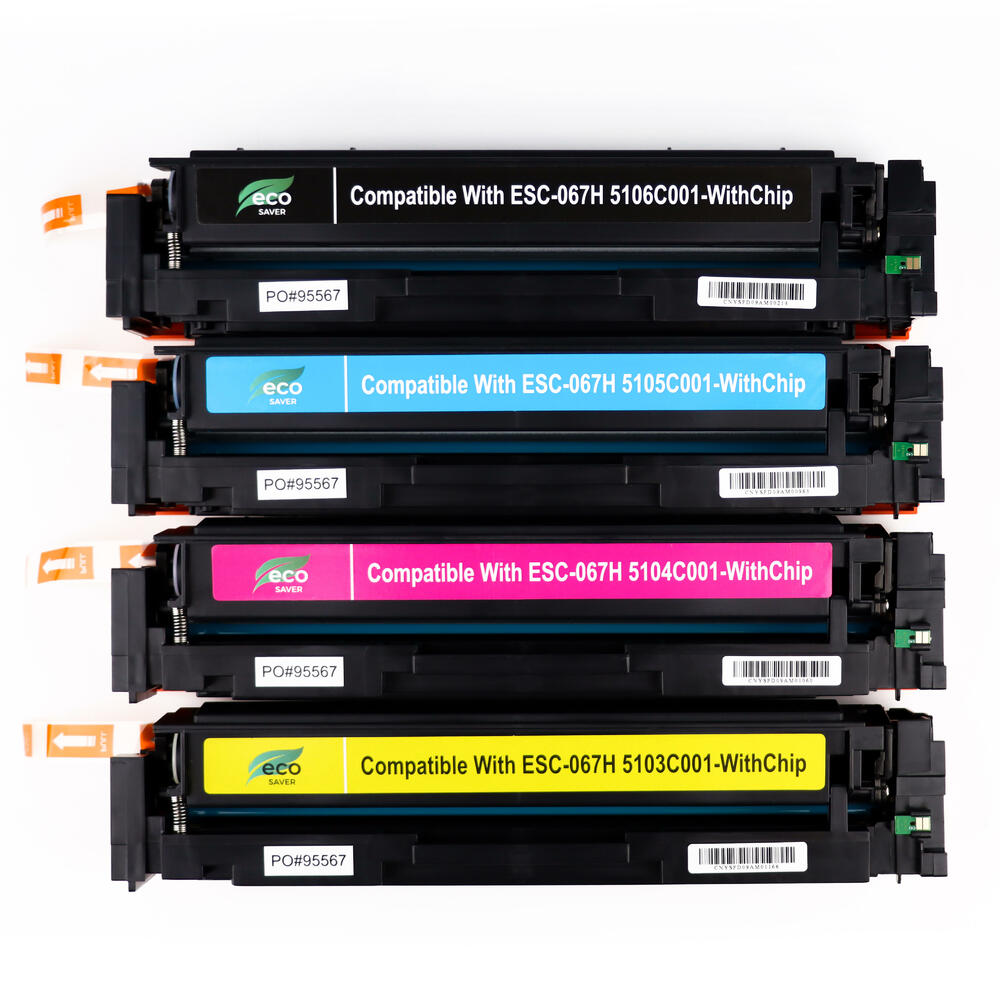 Canon 067H Compatible Toner Cartridge Combo High Yield BK/C/M/Y - WithChip - Ecosaver