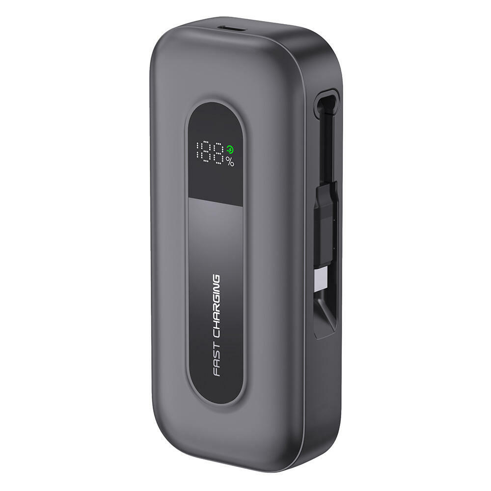 10000mAh Portable Fast Charge Power Bank with Built-in Retractable USB ...