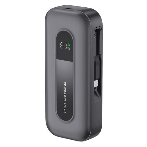 10000mAh Portable Fast Charge Power Bank with Built-in Retractable USB ...