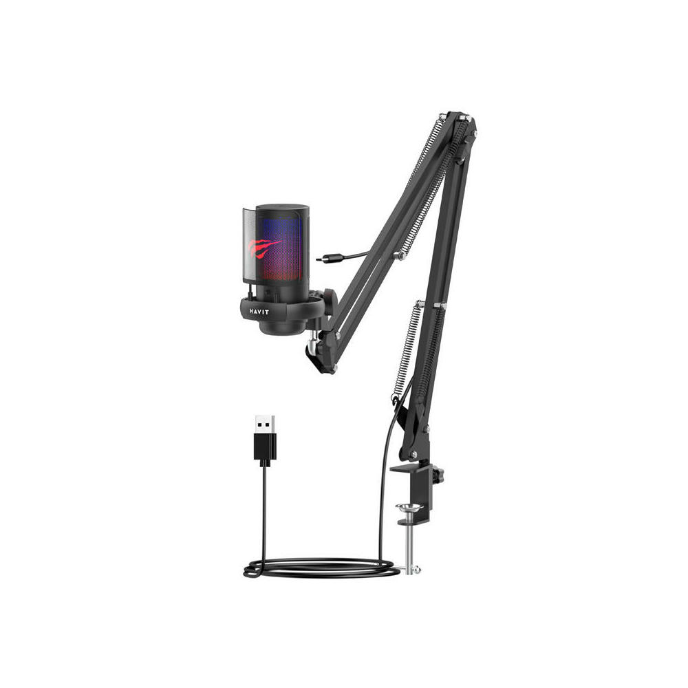 Havit GK50 Pro RGB USB Condenser Gamer Microphone with Desk Mount ...