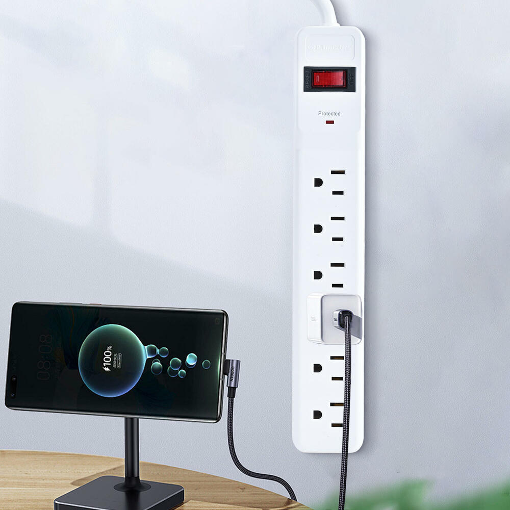 6-Outlet Surge Protector Power Strip with 2-Foot Long Cord, 245 Joule ...