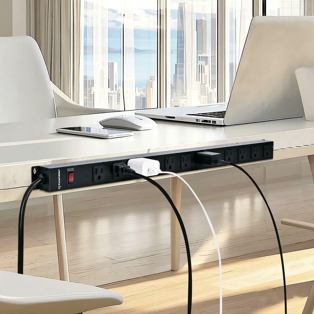 Heavy Duty 12-Outlet Power Strip with 10ft Cord, Wall Mount, 1200J ...