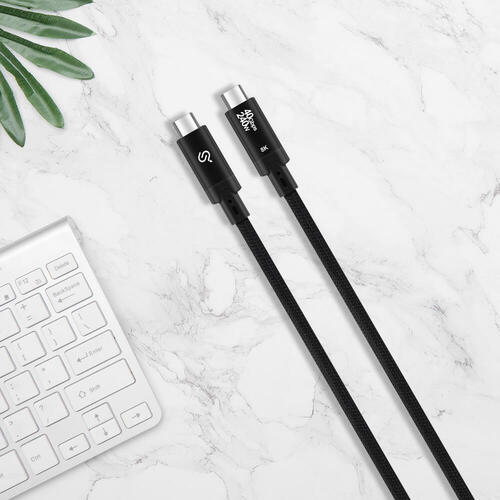 3ft USB4 USB-C to USB-C Cable - 240W, 40Gbps, 8K