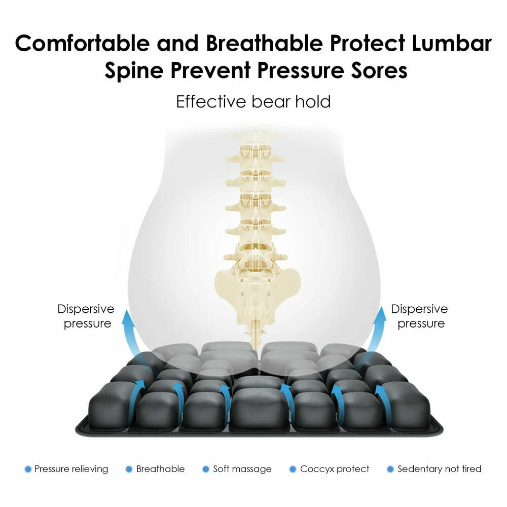 Coussin de siège pour hémorroïdes - gonflable, ergonomique et portable