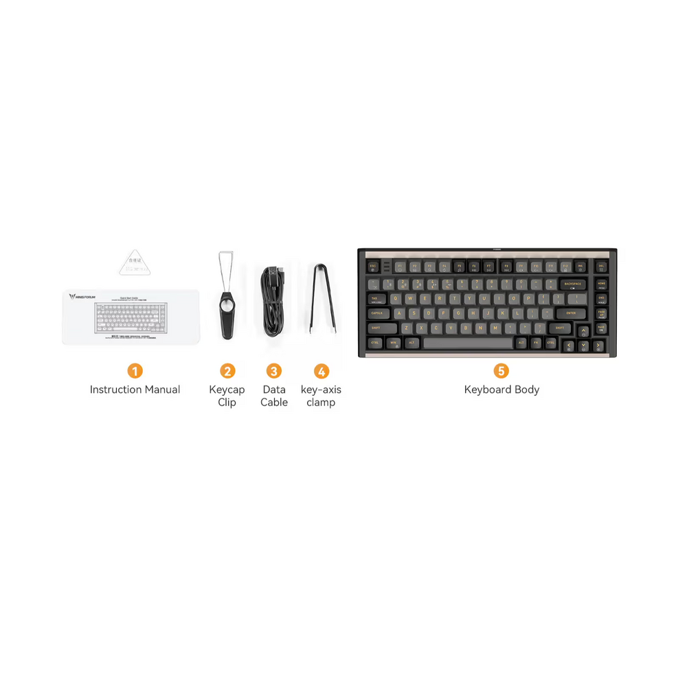 MKB i83 Mechanical Keyboard - Champagne - Minisforum®