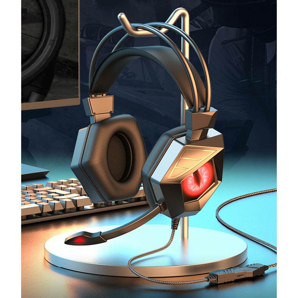 LED Light Gaming Headset with Noise Cancelling Microphone Deep Bass ...