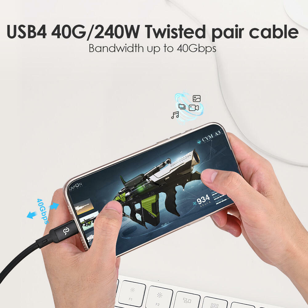 USB4 Gen3 Type-C Cable – 240W Fast Charge – PrimeCables