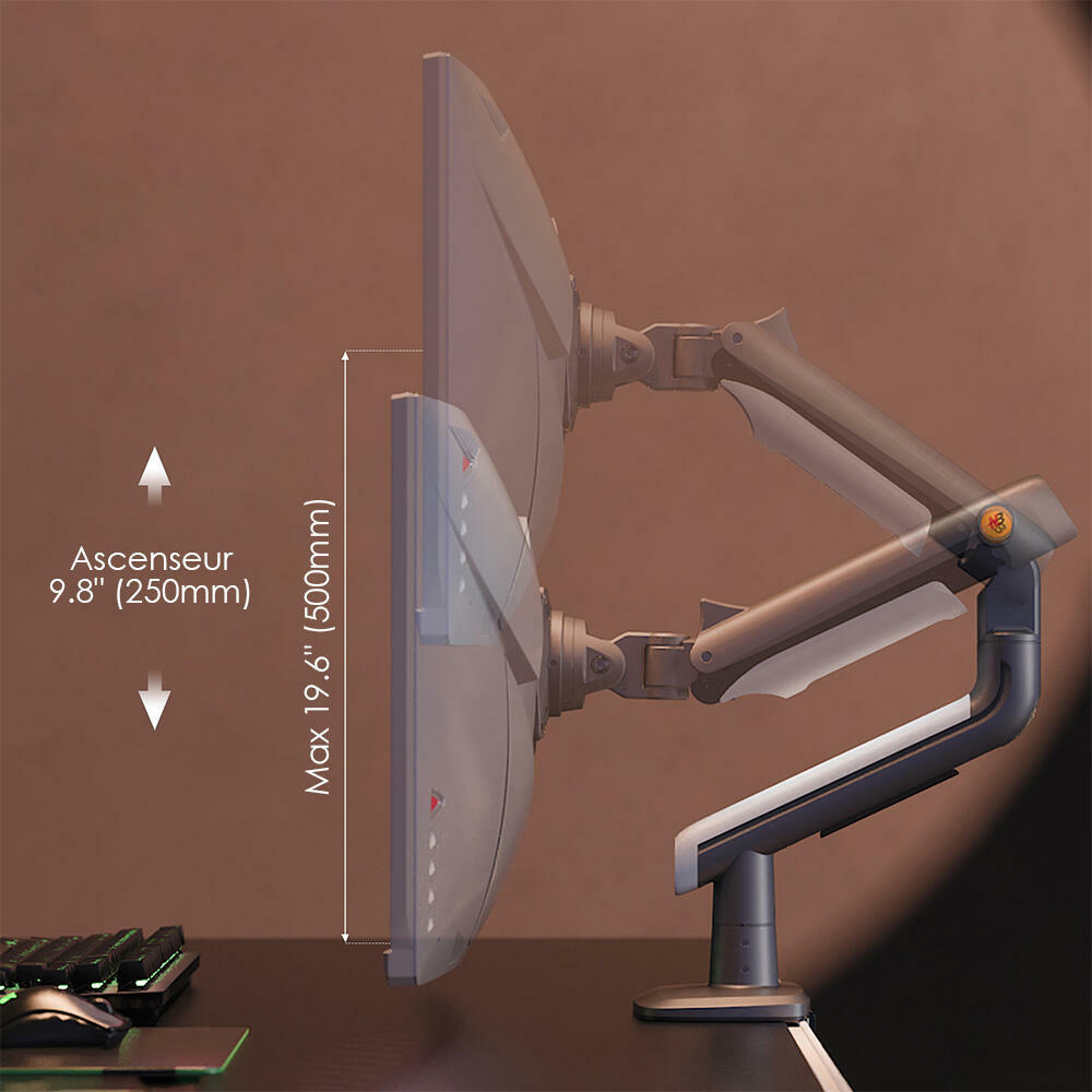 Support de bureau robuste pour moniteur de jeu unique, compatible avec ...