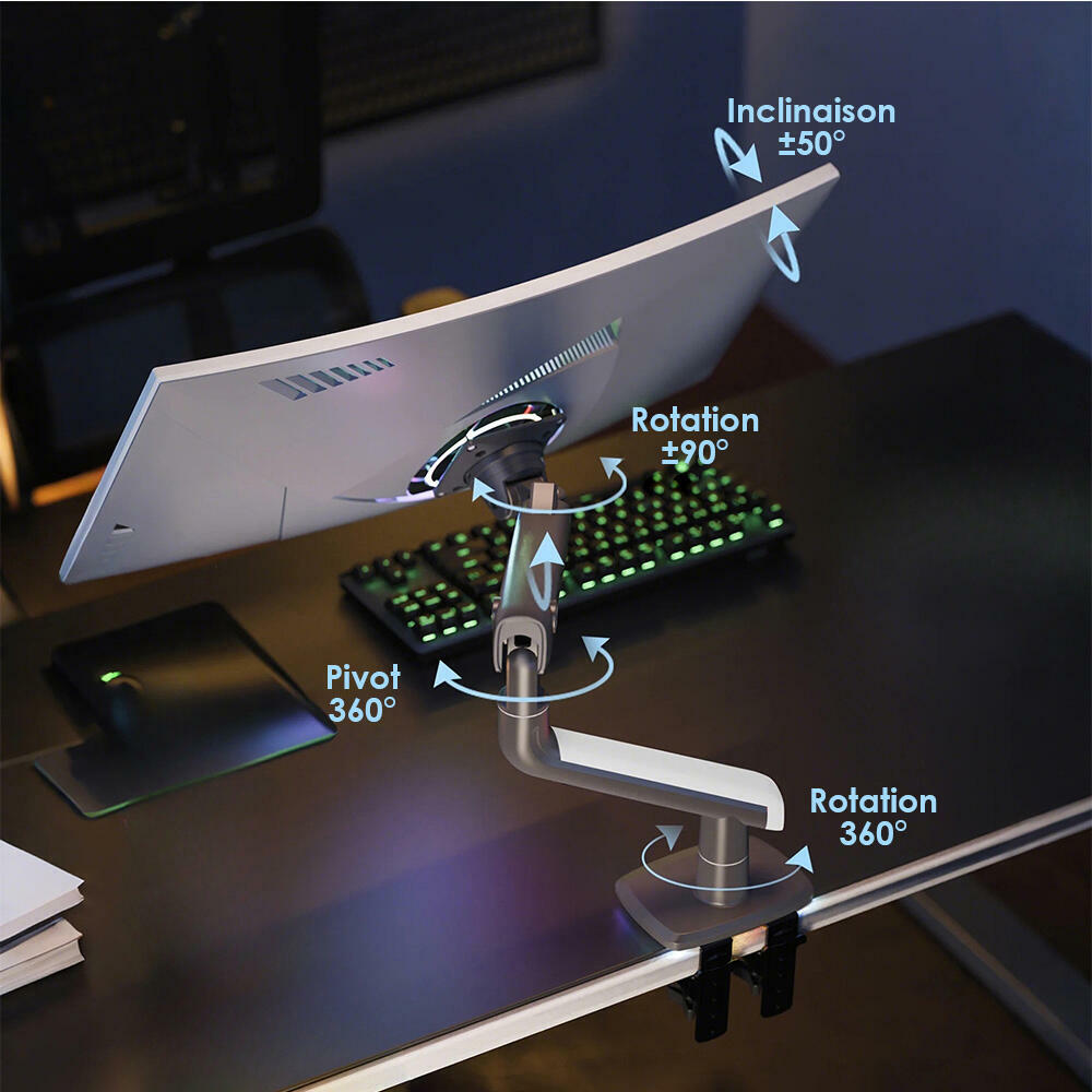 Support de bureau robuste pour moniteur de jeu unique, compatible avec ...