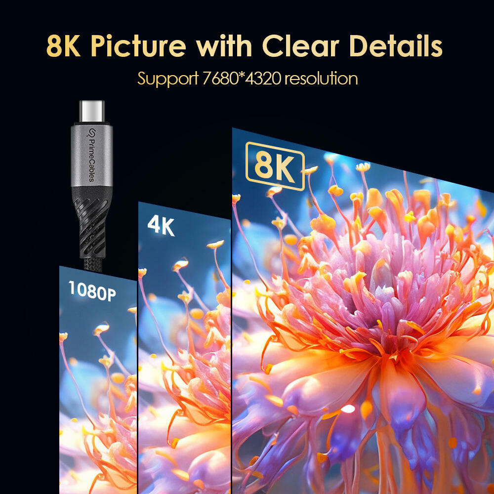 3ft USB4 Type-C to C Cable – 80Gbps Speed – PrimeCables