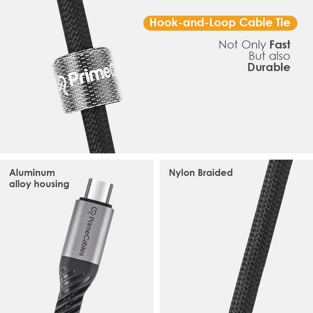 3ft USB4 Type-C to C Cable – 80Gbps Speed – PrimeCables