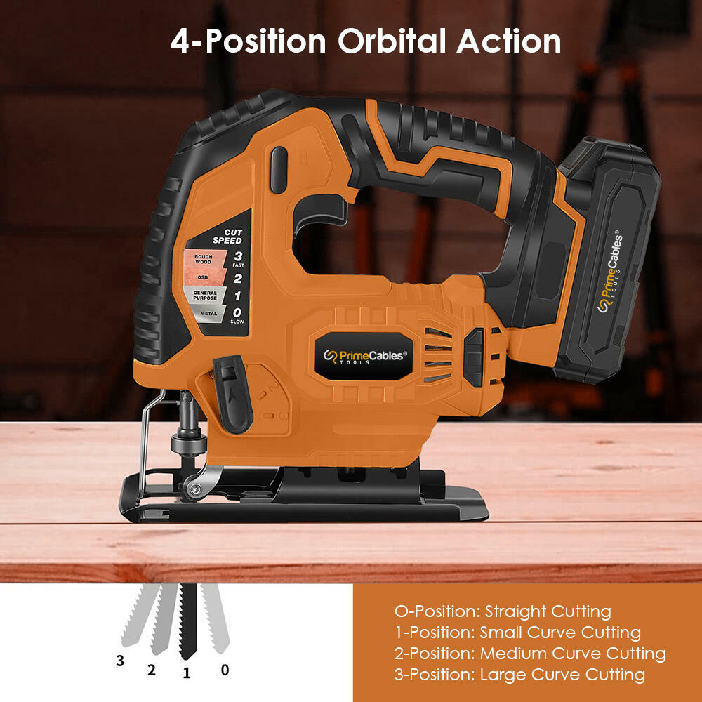 20V Max Variable Speed Wood Steel Metal Cordless Jig Saw with 2.0Ah ...